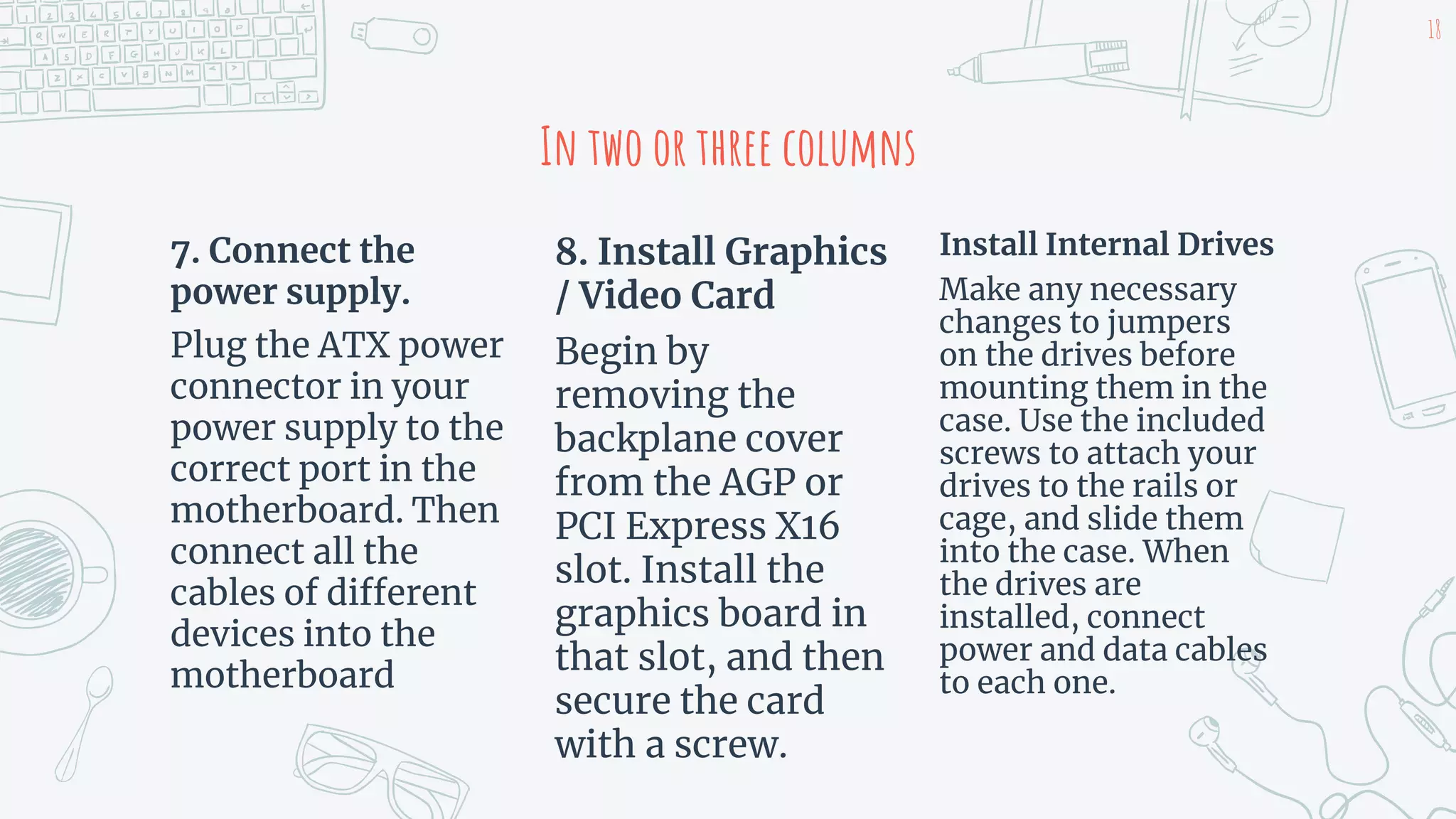 PC Assembly, PC Disassembly, and Connecting PC Peripherals | PPTX