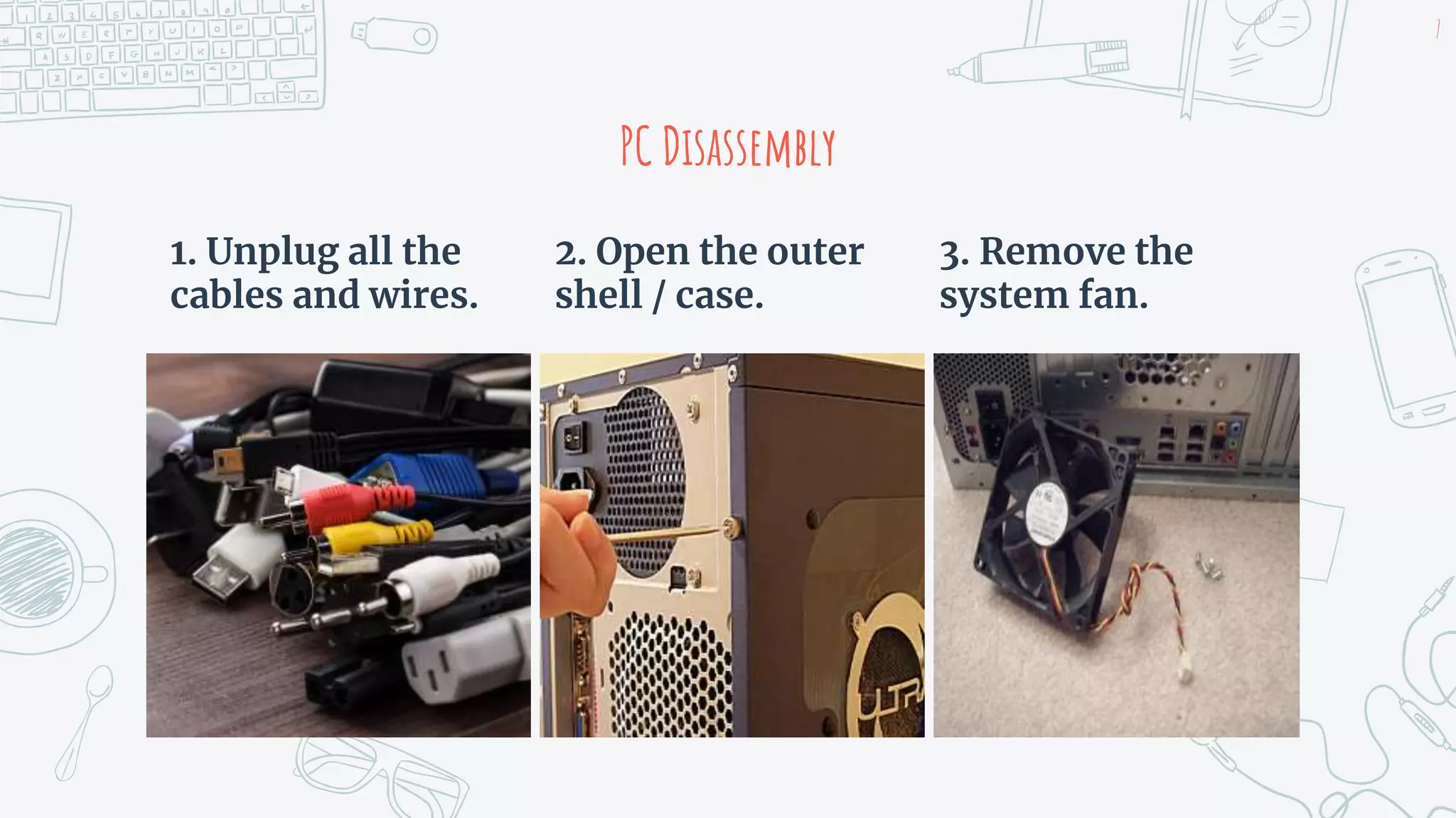 PC Assembly, PC Disassembly, and Connecting PC Peripherals | PPTX