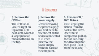 PC Assembly, PC Disassembly, and Connecting PC Peripherals | PPTX