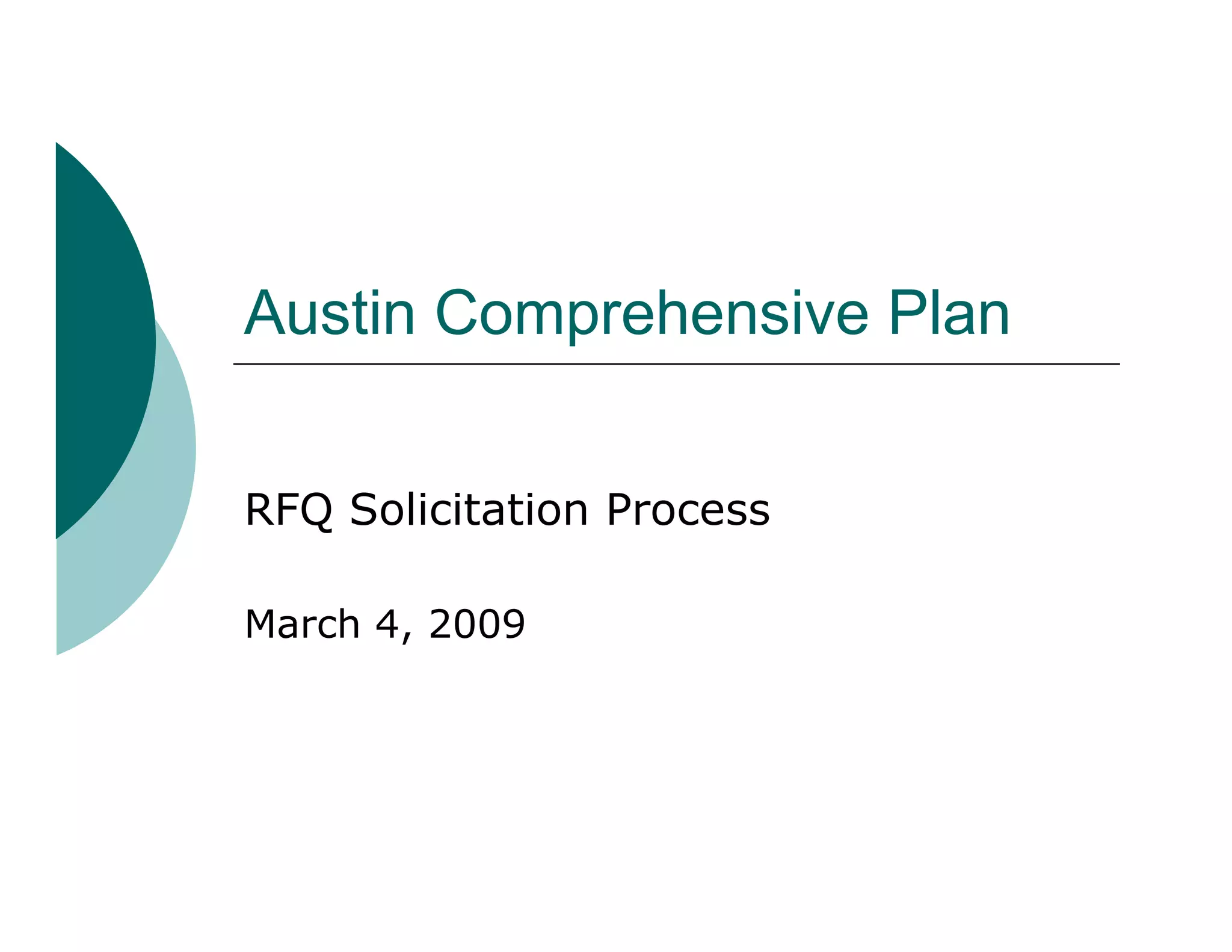 Staff presentation on Austin Comprehensive Plan RFQ process | PDF
