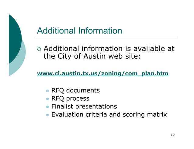 Staff presentation on Austin Comprehensive Plan RFQ process | PDF