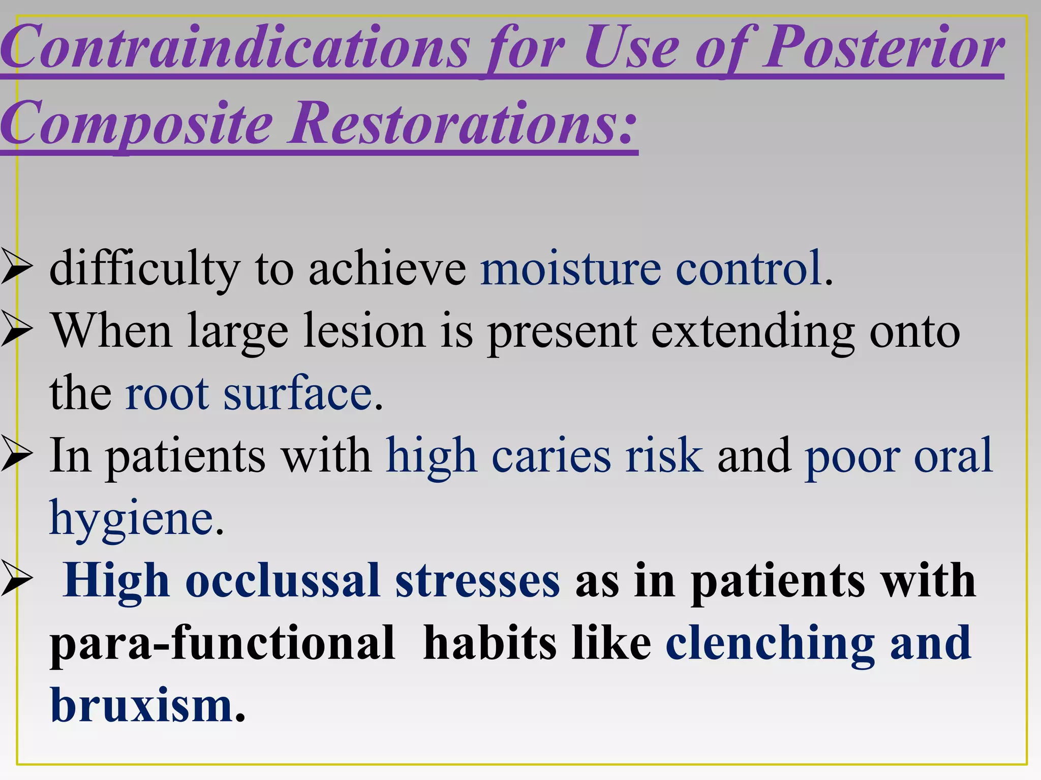 Direct Posterior Composite restoration | PPTX