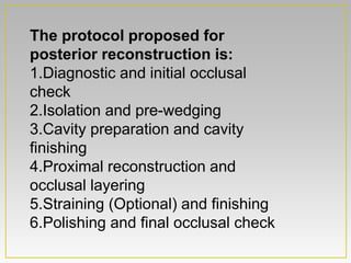 Direct Posterior Composite restoration | PPTX