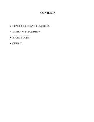 CBSE Computer Project for Class 12 ( C++) | DOCX