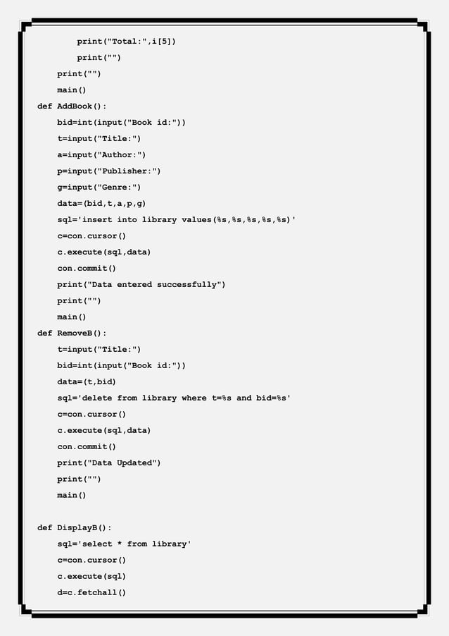 Computer Project for class 12 CBSE on school management | PDF