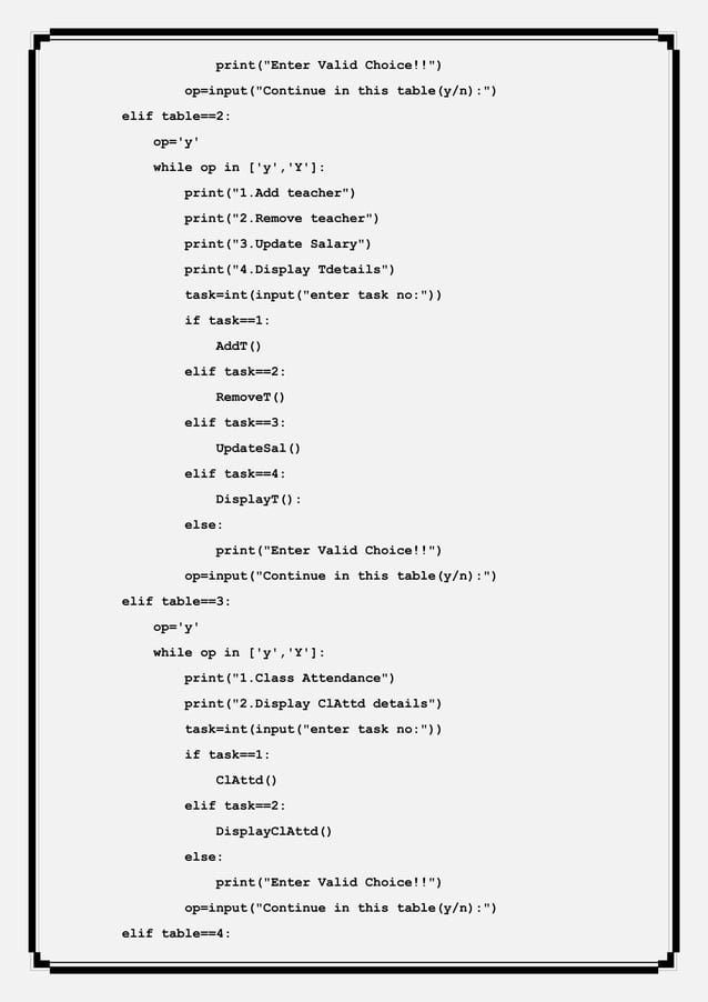 Computer Project for class 12 CBSE on school management | PDF