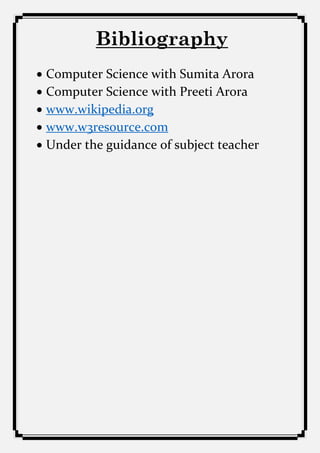 Computer Project for class 12 CBSE on school management | PDF