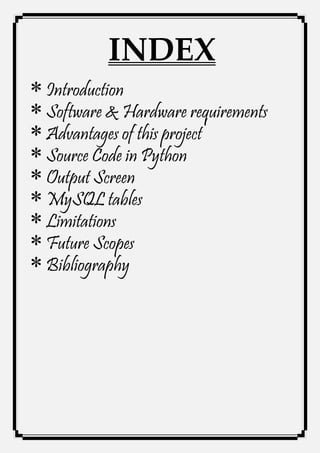 Computer Project for class 12 CBSE on school management | PDF