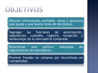 CONTROL INTERNO DE COMPRAS | PPTX