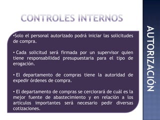 CONTROL INTERNO DE COMPRAS | PPTX