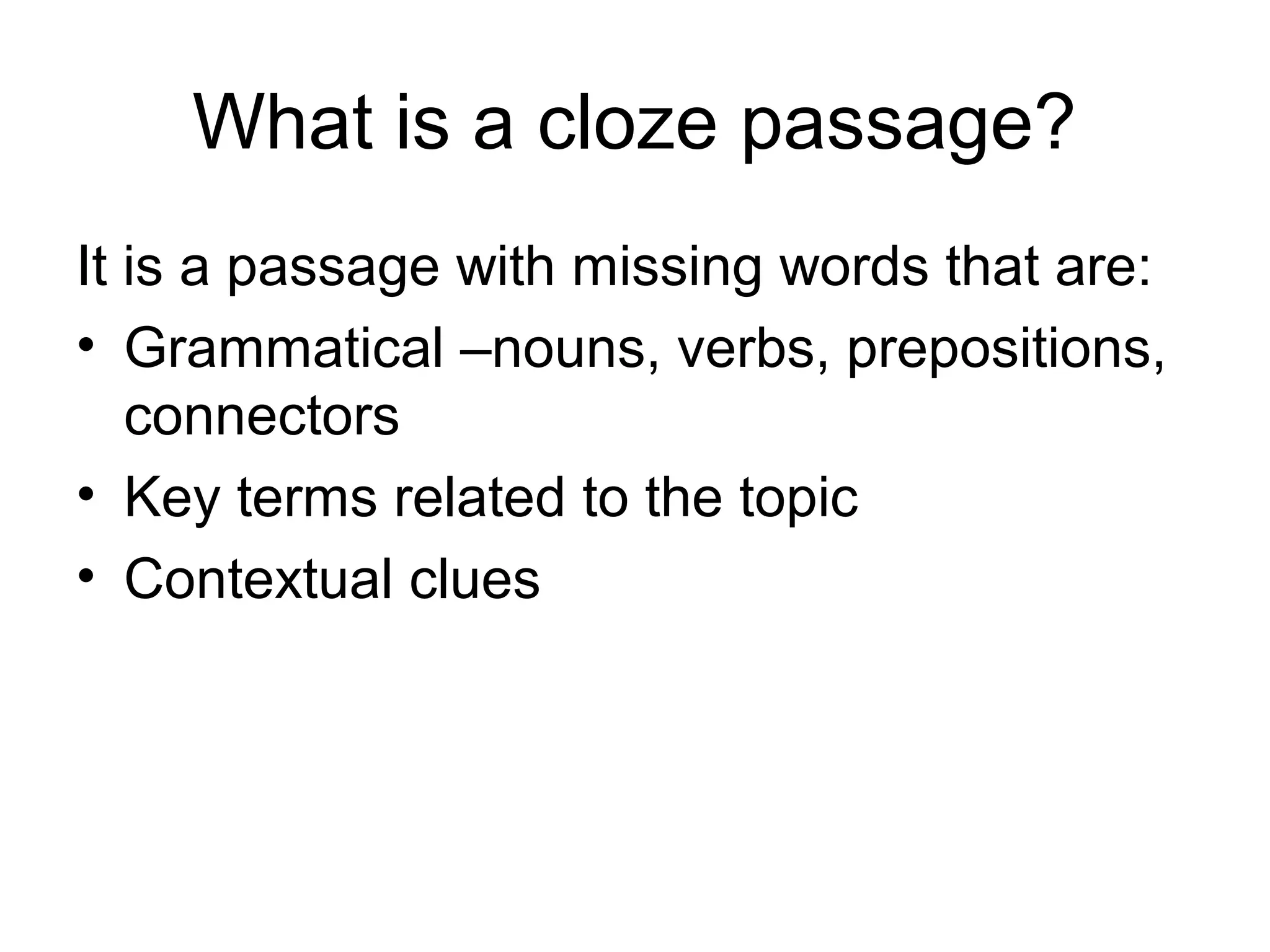 Compre cloze tutorial 1_Day 3 | PPT