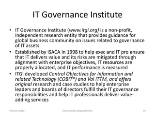 Comprehending Information Technology Governance | PPTX