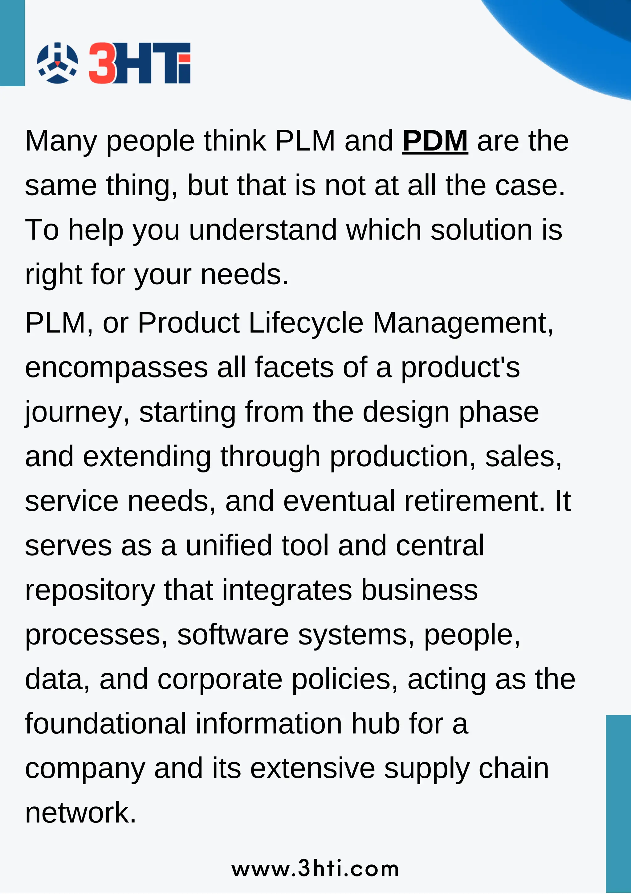 Comprehending the Difference Between PLM and PDM | PDF | Computer ...
