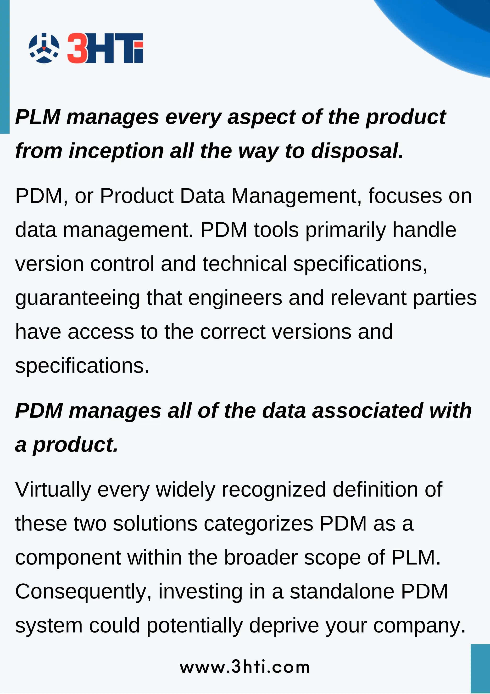 Comprehending the Difference Between PLM and PDM | PDF