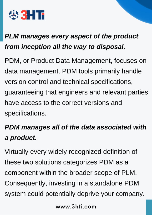 Comprehending the Difference Between PLM and PDM | PDF | Computer Software and Applications ...