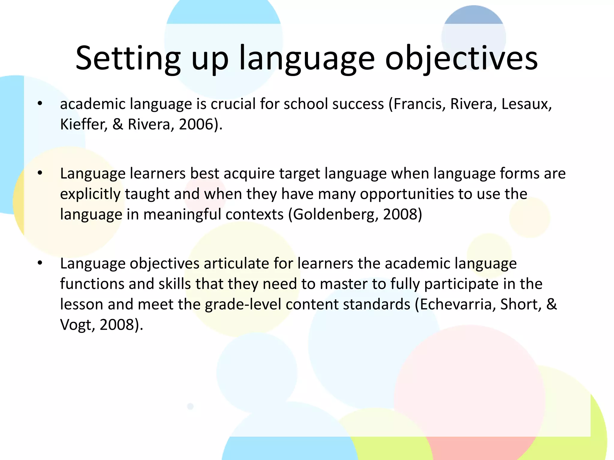 Maximizing Comprehensible Input and Output to Improve Student ...