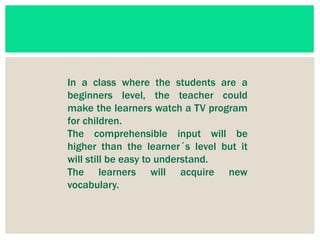 Comprehensible input theory 1 | PPTX