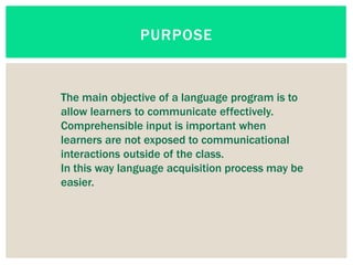 Comprehensible input theory 1 | PPTX