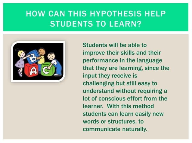 Comprehensible input theory 1 | PPTX