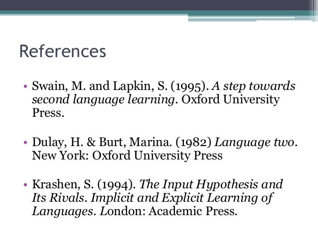 Comprehensible output hypothesis