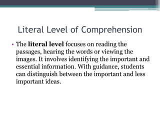 Comprehension | PPT