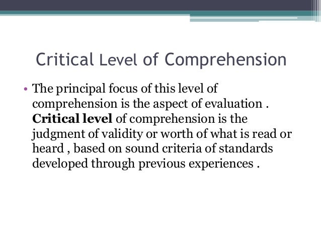 Comprehension comprehension