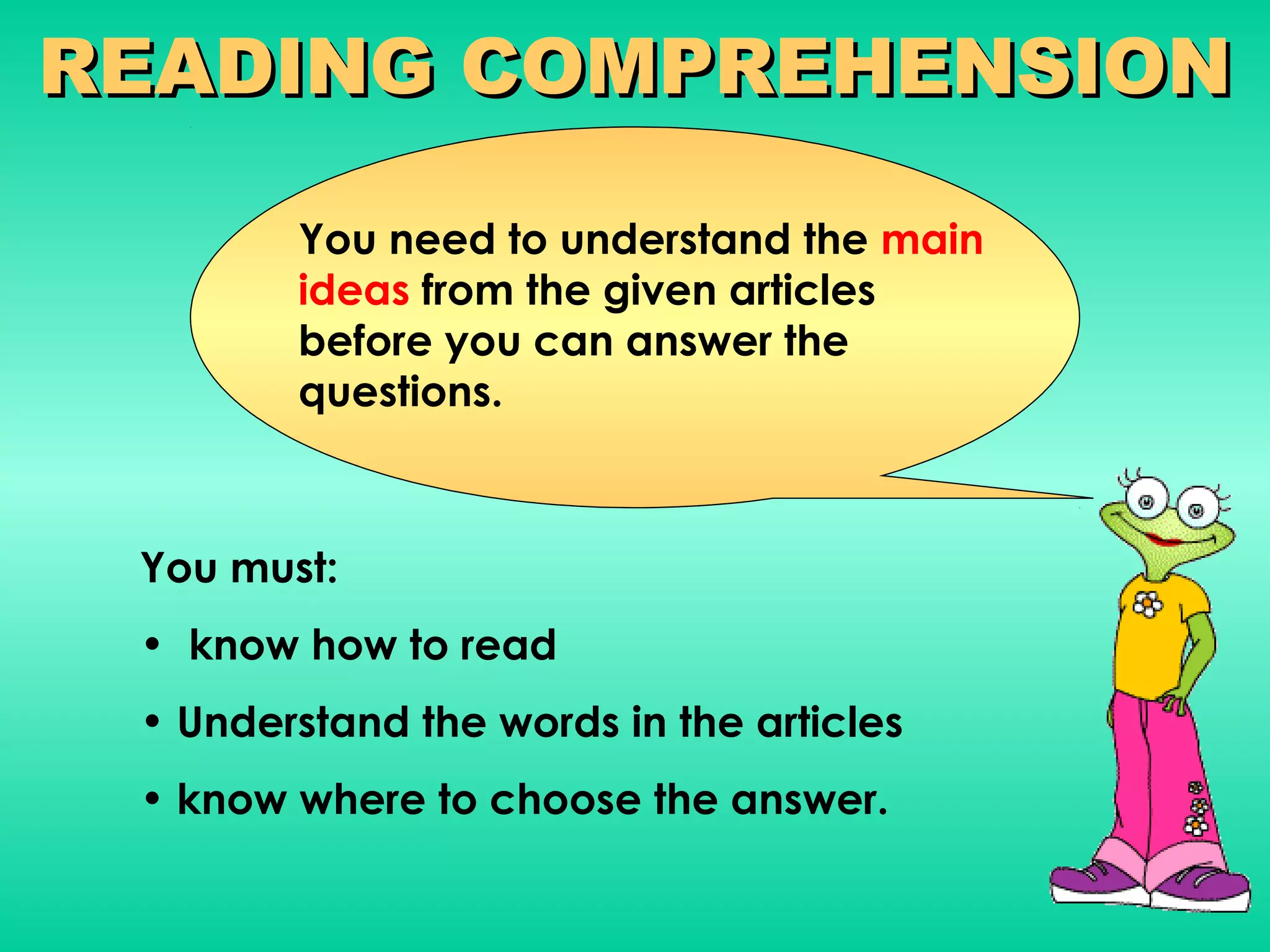 Comprehension | PPT