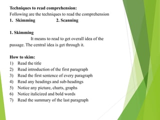 Comprehension | PPTX