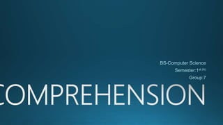 Comprehension | PPT