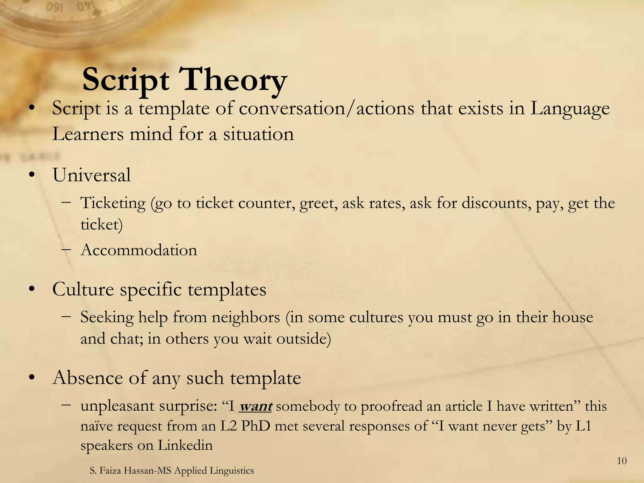 English Language Teaching: Schema and Script Theory (Reading & writing ...