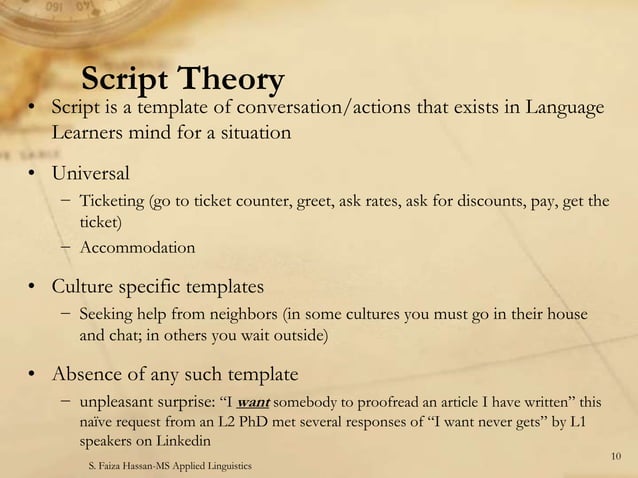 English Language Teaching: Schema and Script Theory (Reading & writing ...