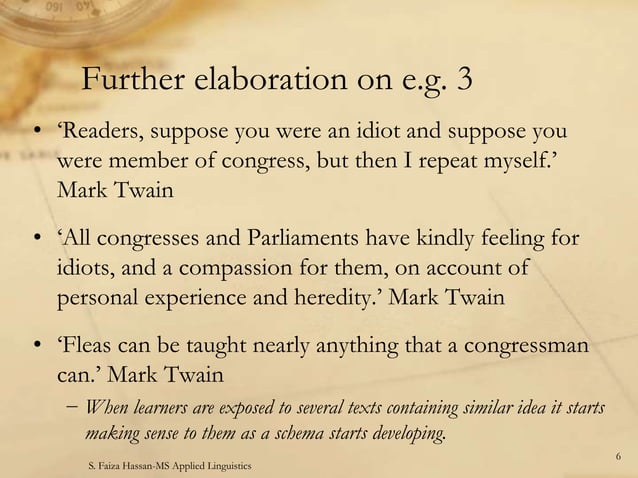 English Language Teaching: Schema and Script Theory (Reading & writing ...