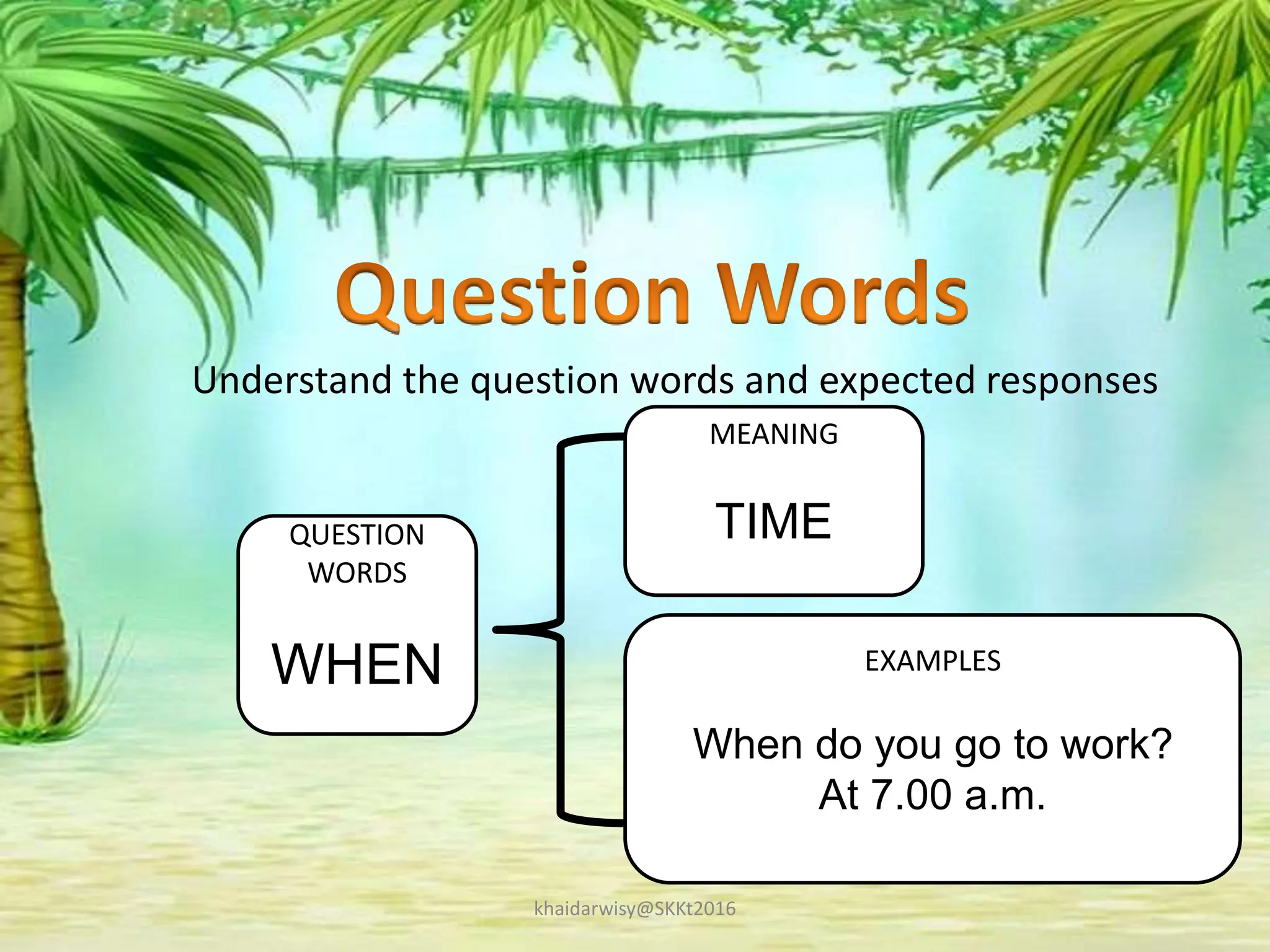 Comprehension comprehension - WH questions.ppt