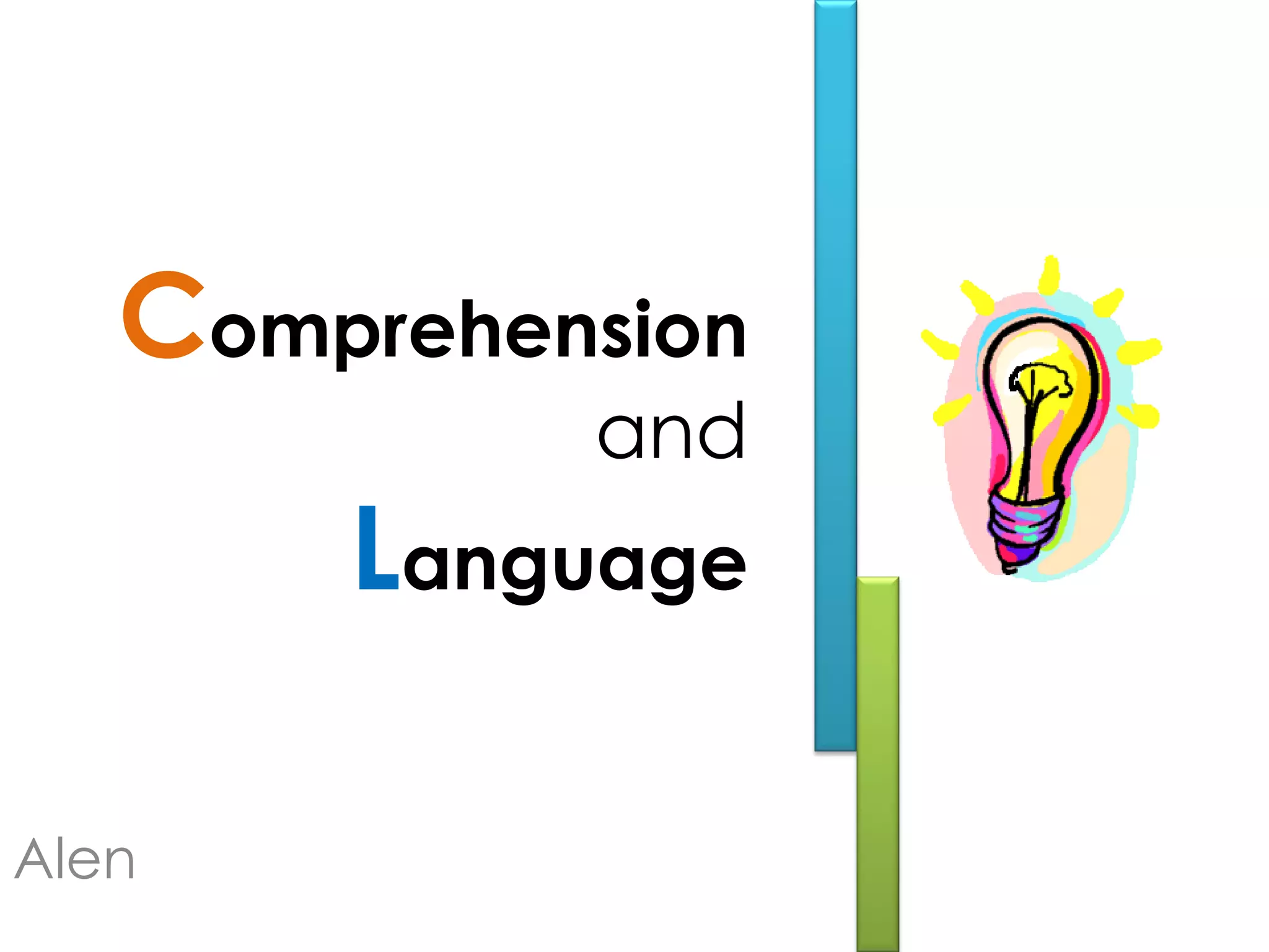 Comprehension and Language | PDF