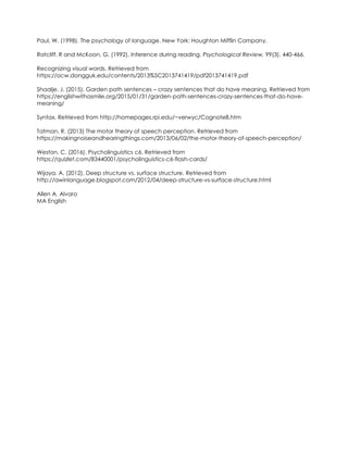 Comprehension and Language (handout version) | PDF