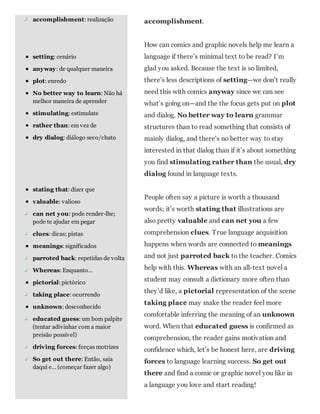 Comprehension by using comics | PDF