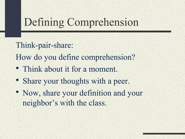 Comprehension Development - Dr. Grant - GMU | PPT | Educational ...