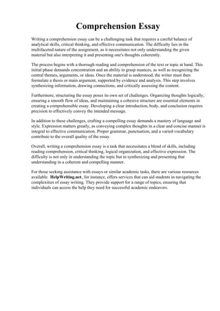 Comprehension Essay.pdf