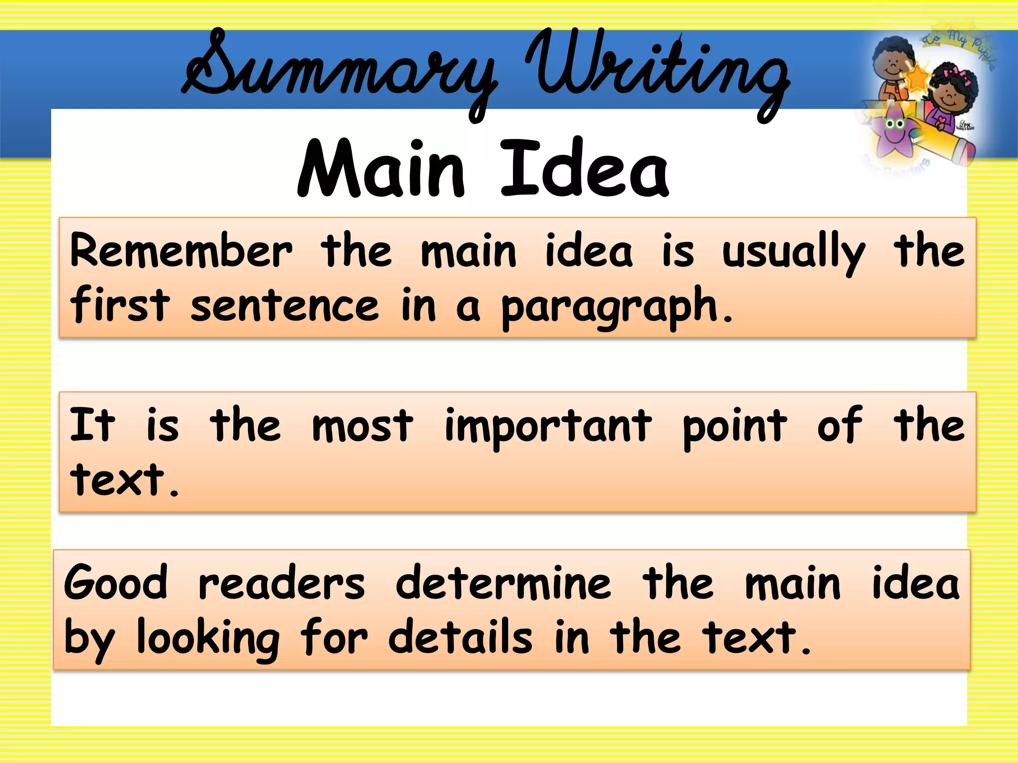Scaffolding Summary Writing | PPT