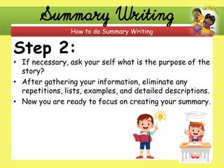 Scaffolding Summary Writing | PPT