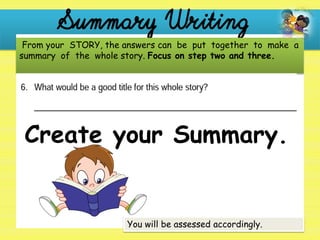 Scaffolding Summary Writing | PPT