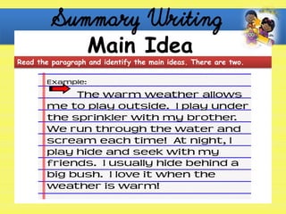 Scaffolding Summary Writing | PPT