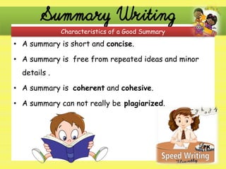Scaffolding Summary Writing | PPT