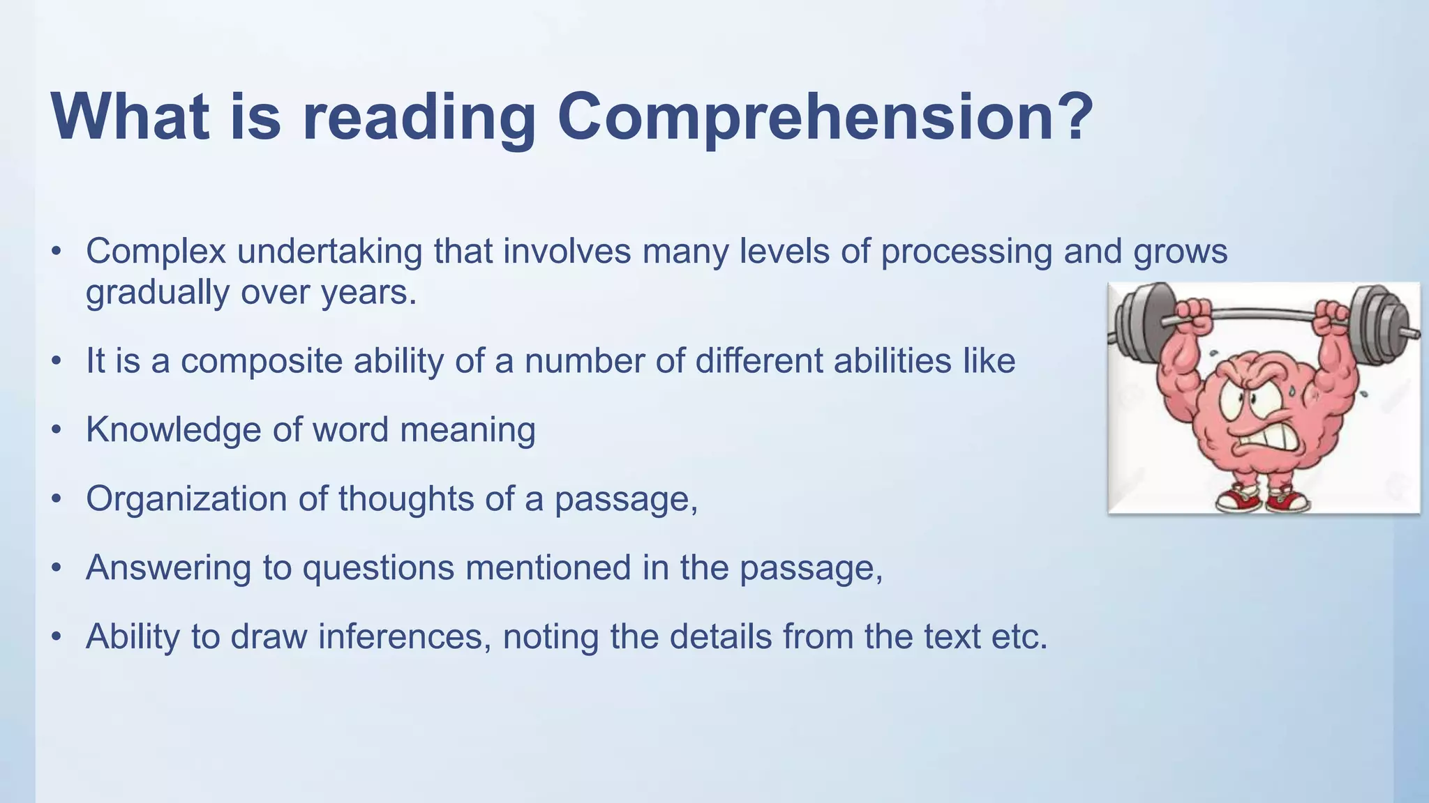 Comprehension of technical material | PPTX