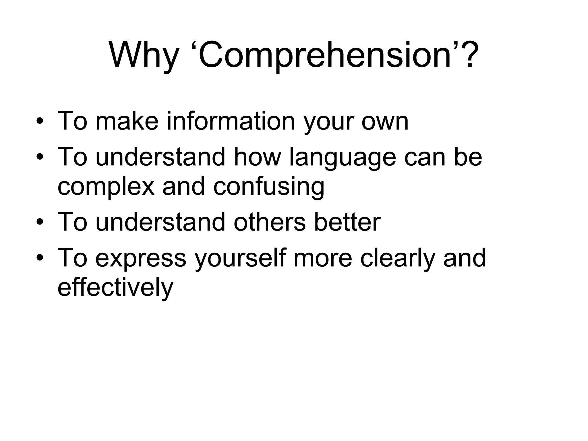 Critical Thinking - Comprehension (Part1) | PPT