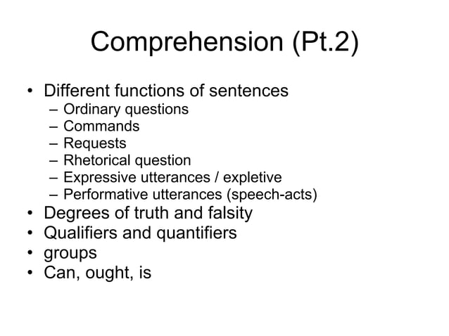 Critical Thinking - Comprehension (Part1) | PPT