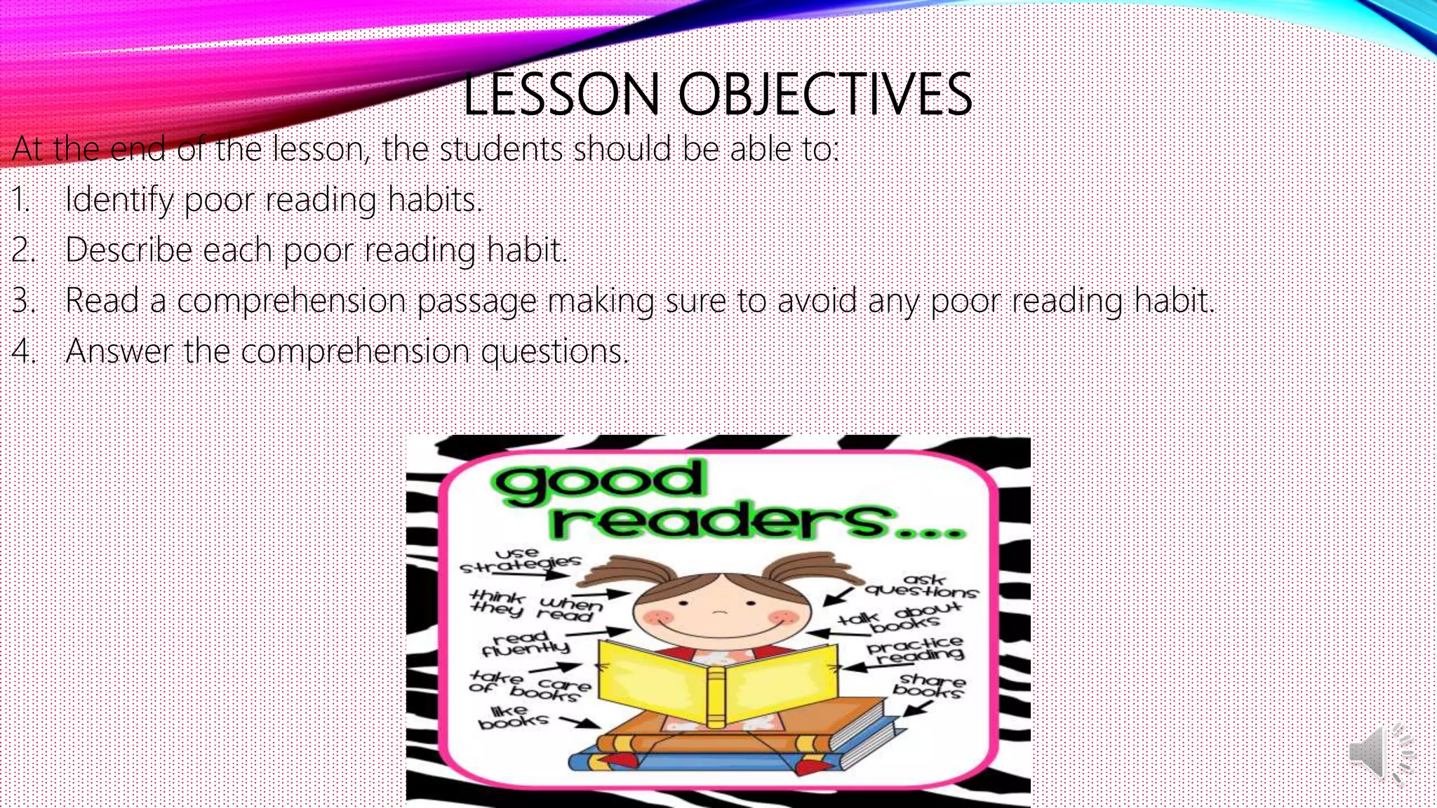 Reading and Comprehension presentation- Poor Reading Habits | PPT