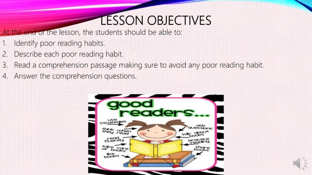 Reading and Comprehension presentation- Poor Reading Habits | PPT