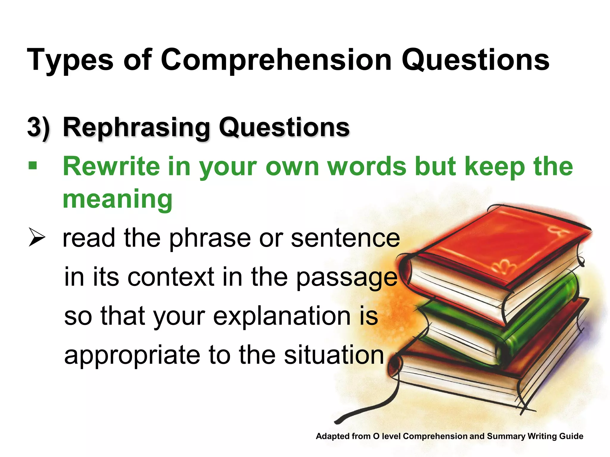 Comprehension question types | PPT