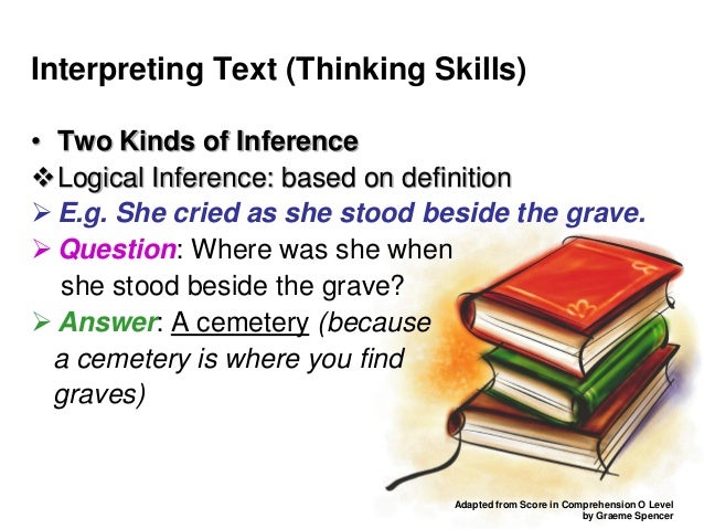 Comprehension question types